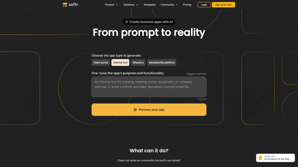 Softr AI - DiscoverAI Tools